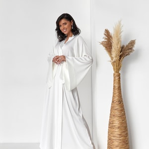 Long Silk Robe, Floor Length Robe, Kimono Robe Women, Ankle Length Robe ...