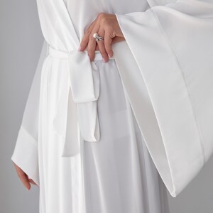 Long Silk Robe, Floor Length Robe, Kimono Robe Women, Ankle Length Robe ...