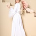 Long Bridal Robes White Bride Robe Boudoir Robe Luxury Wedding - Etsy