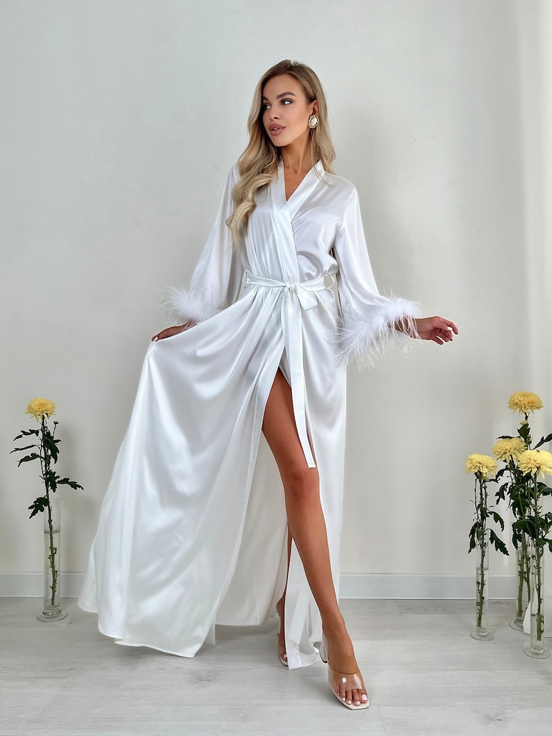 Bride Robe / Bride Robe for Wedding Day / Sheer Bride Robe / - Etsy
