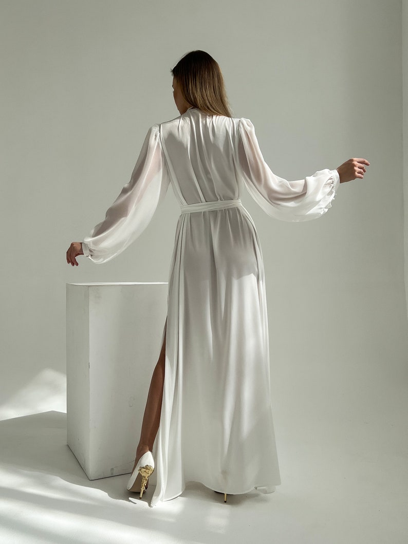Bridal Robe Long Luxury Bridal Robe Pearl Bride Robe Wedding - Etsy