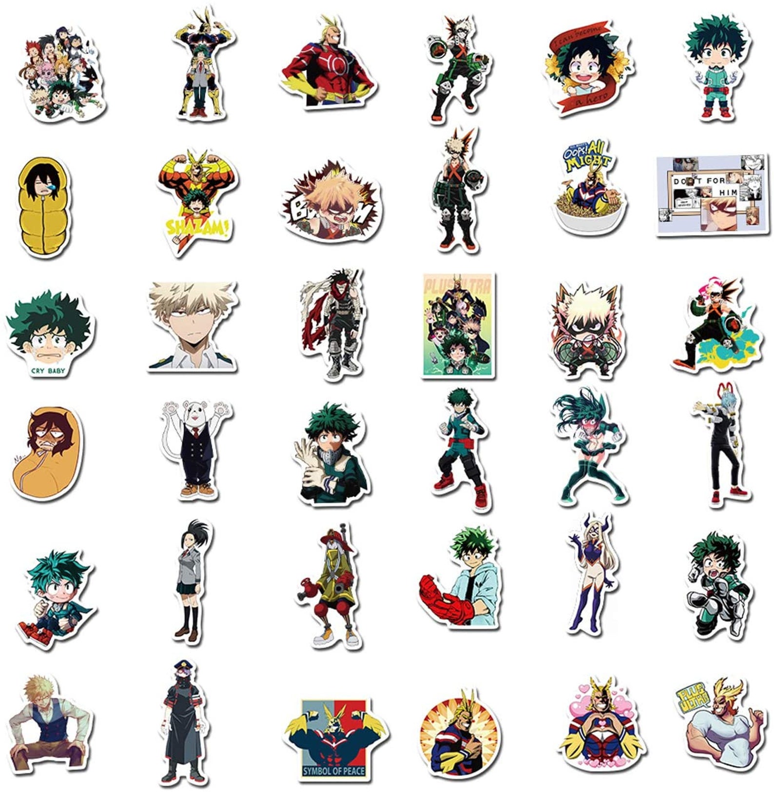 Mon Hero Academia Sticker 100pcs Cool Anime Stickers for | Etsy