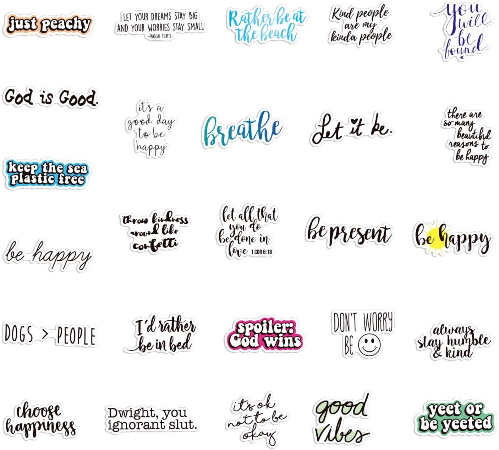 100pcs Motivational Stickers Pack Positive Encouragement | Etsy