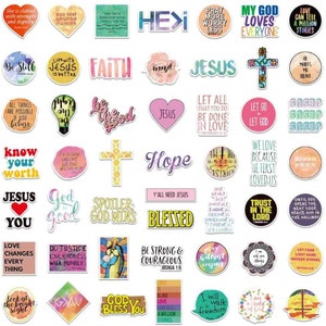 100pcs Jesus Christian Stickers Bible Faith Stickers Cross | Etsy