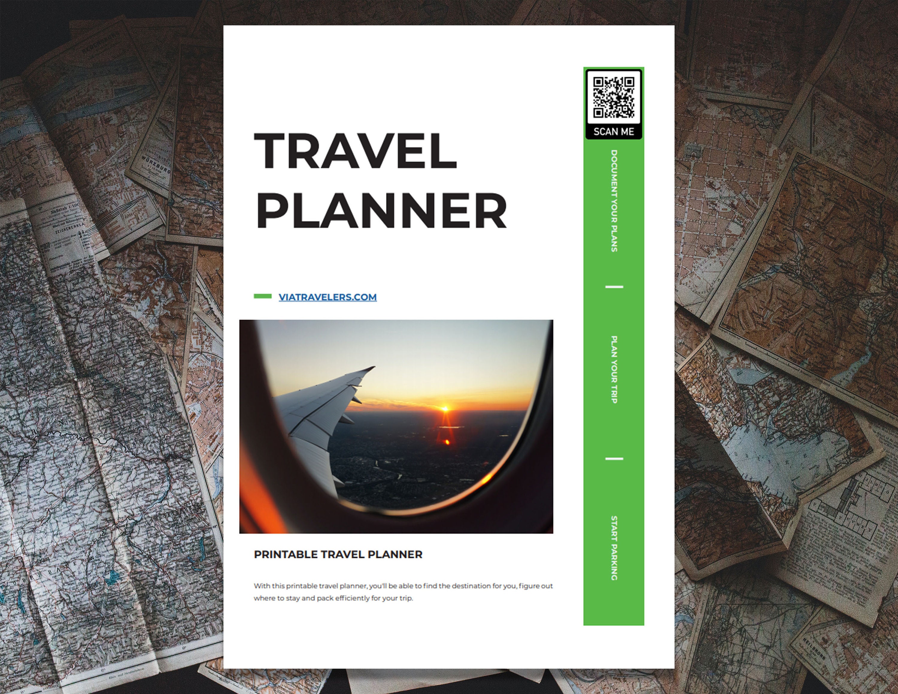 Printable Travel Planner - Journal & Notebook - 24 Pages - DIGITAL ...