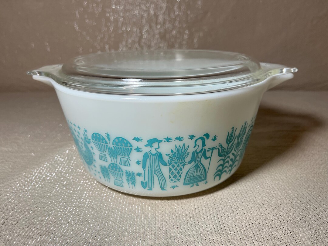 Pyrex Butterprint Casserole - 474 B With Lid - Mid Century Modern - Etsy