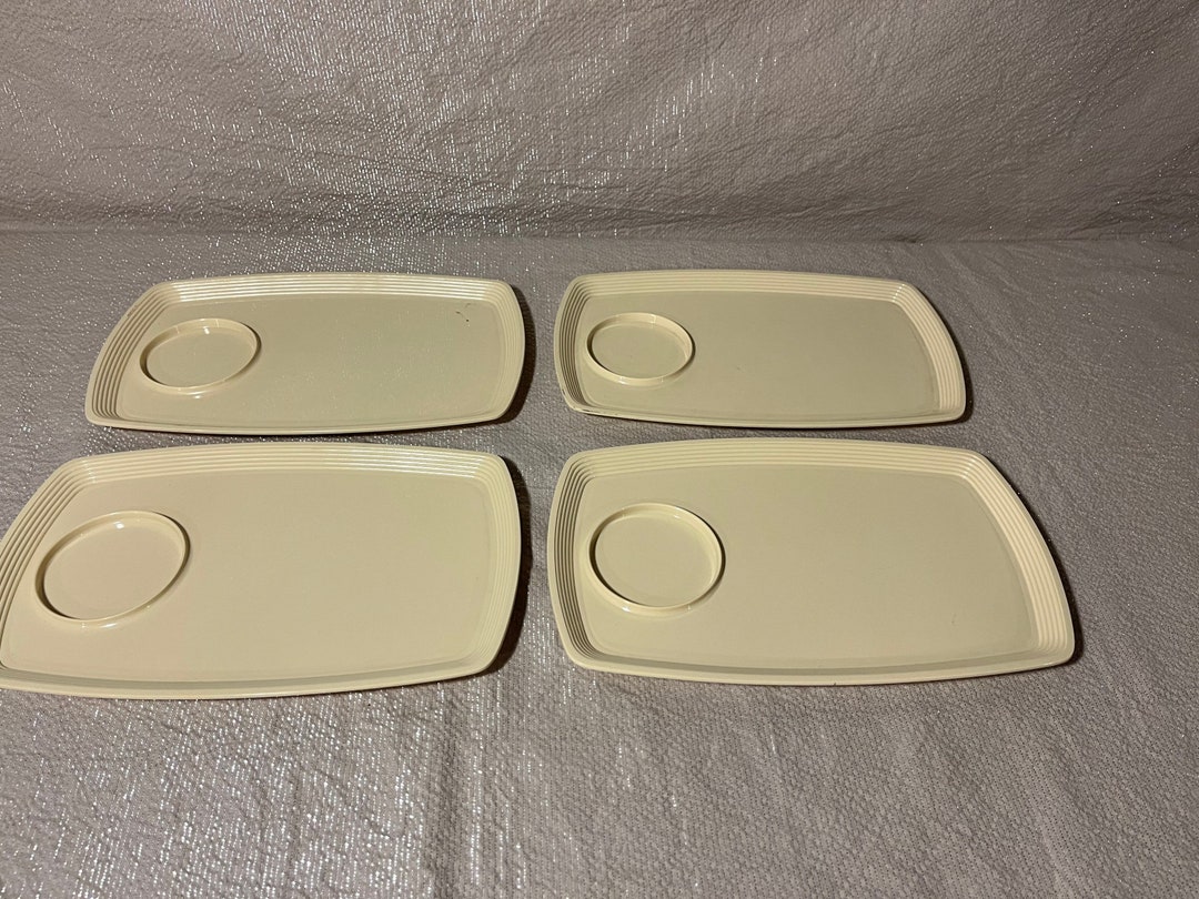 Thermo Temp Mallory Randall Raffiaware Snack Tray - Set of 4 - Mid ...