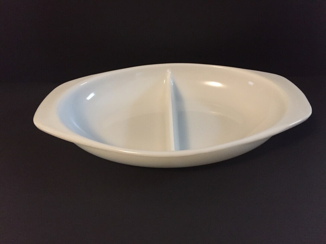 Vintage Pyrex Opal White Divided Casserole Dish 1053 1.5 Quart - Etsy