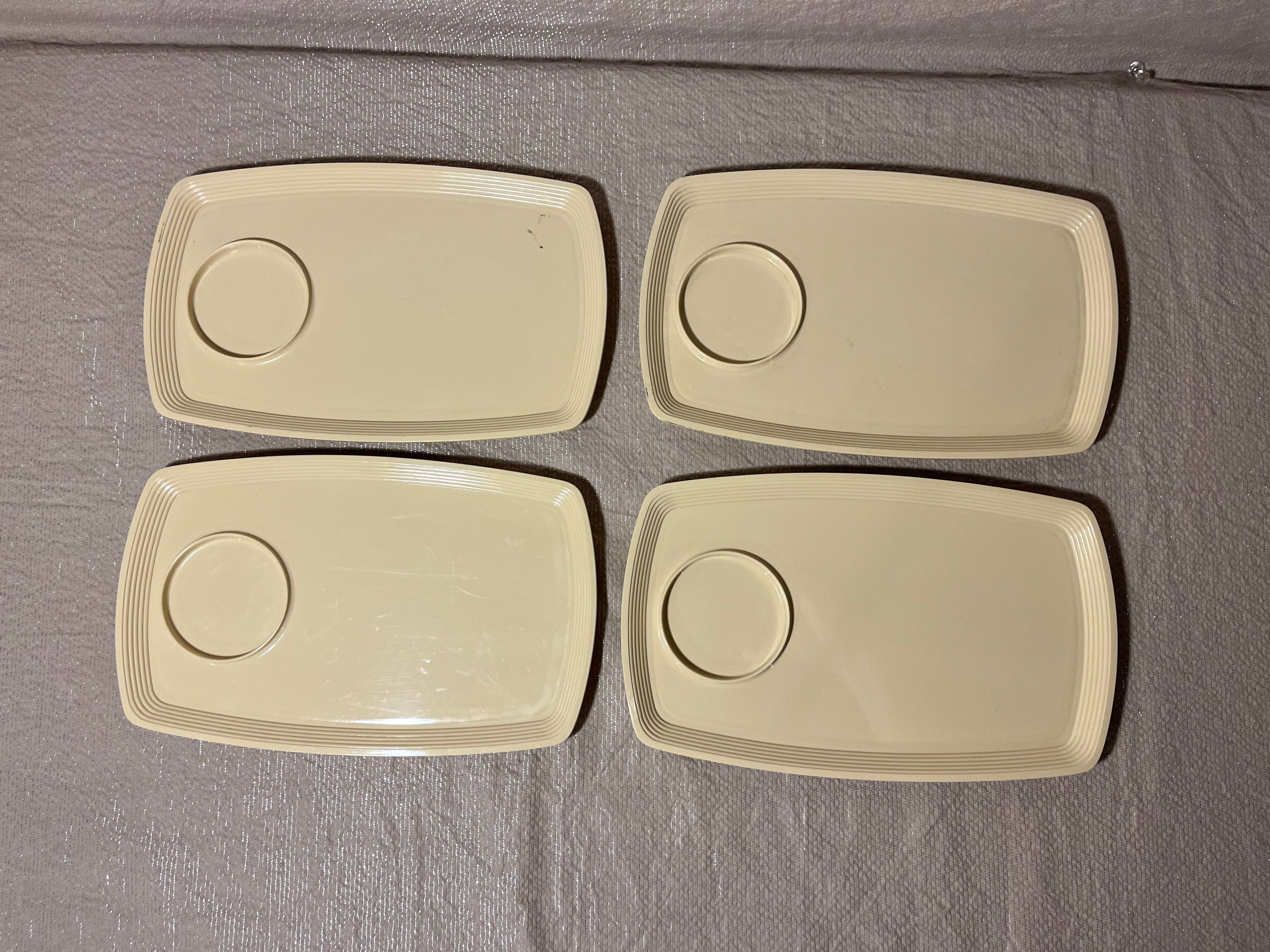 Thermo Temp Mallory Randall Raffiaware Snack Tray - Set of 4 - Mid ...