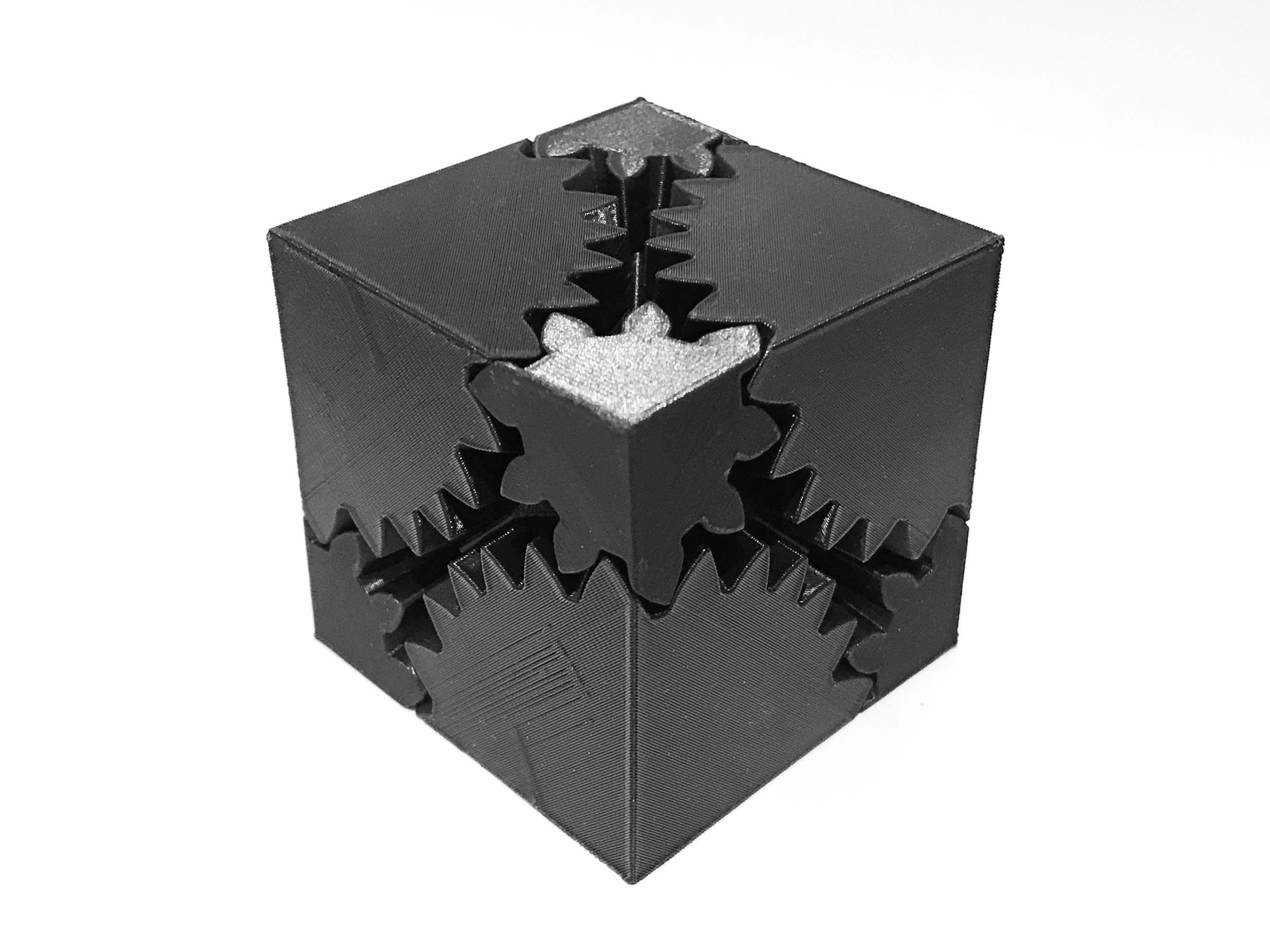 Rotating Gear Cube | 3D Printed | Fun Fidget Toy/ Desk Decoration | Any ...
