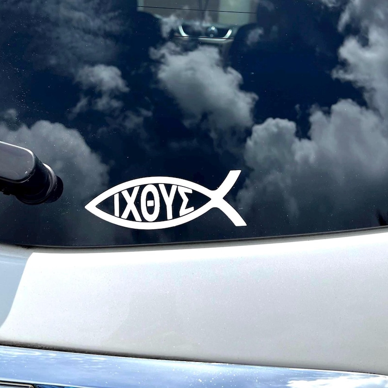 Ichthys Car Decal - Etsy