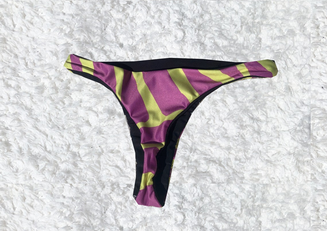 Zebra Printed Brazilian Thong - Etsy