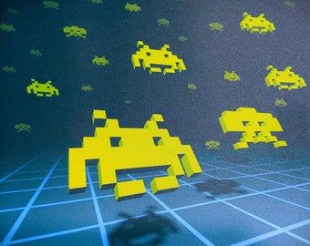 SPACE INVADERS 3D Game Screen Custom Mouse Pad - Etsy