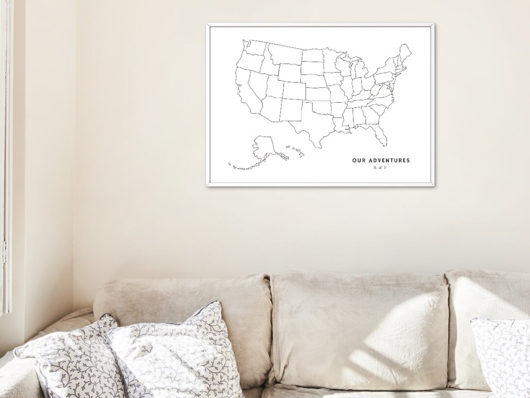 Push Pin Map, Customizable, Digital File - Etsy