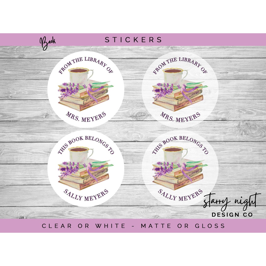 Personalized Bookplate Stickers – “from the Library Of” or “this Book ...