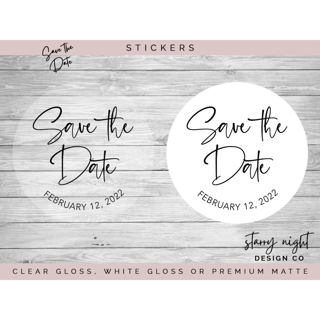 Save the Date Stickers / Labels for Wedding, Birthday, Showers for ...
