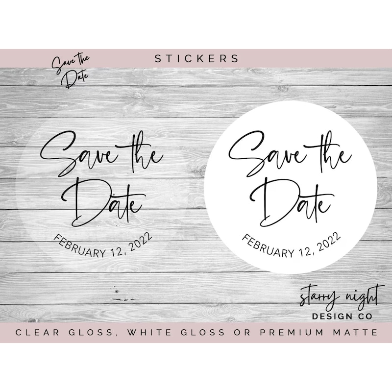 Save the Date Stickers - Etsy