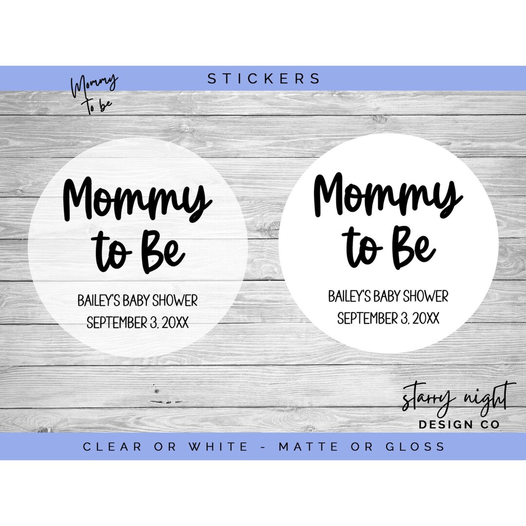 Mommy to Be Stickers / Labels for Baby Shower / Announcement Envelopes ...