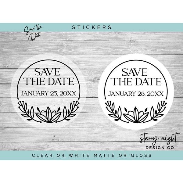 Save the Date Label - Etsy