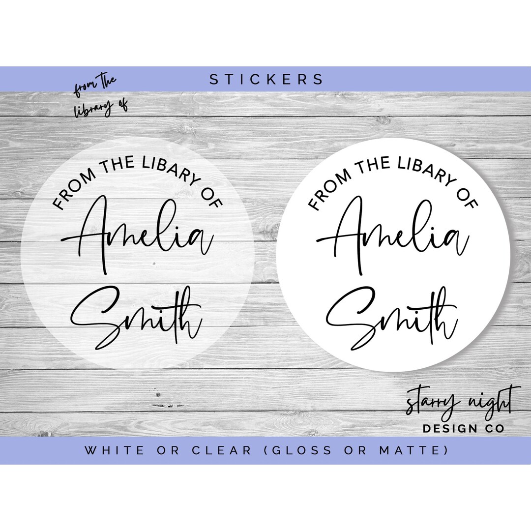 Personalized Book Labels: From the Library of Stickers, Foil Optional ...