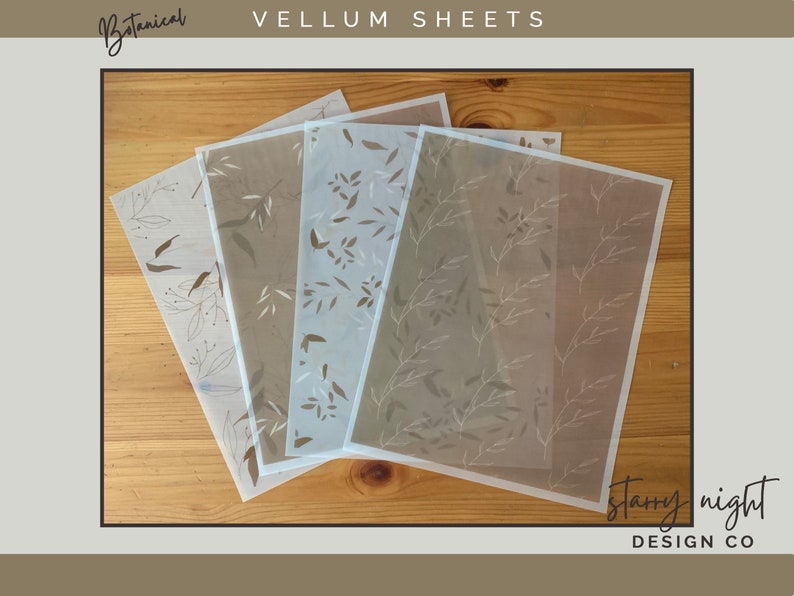 Botanical Vellum Paper: Scrapbooking, Journaling, Card Making (8.5” X ...