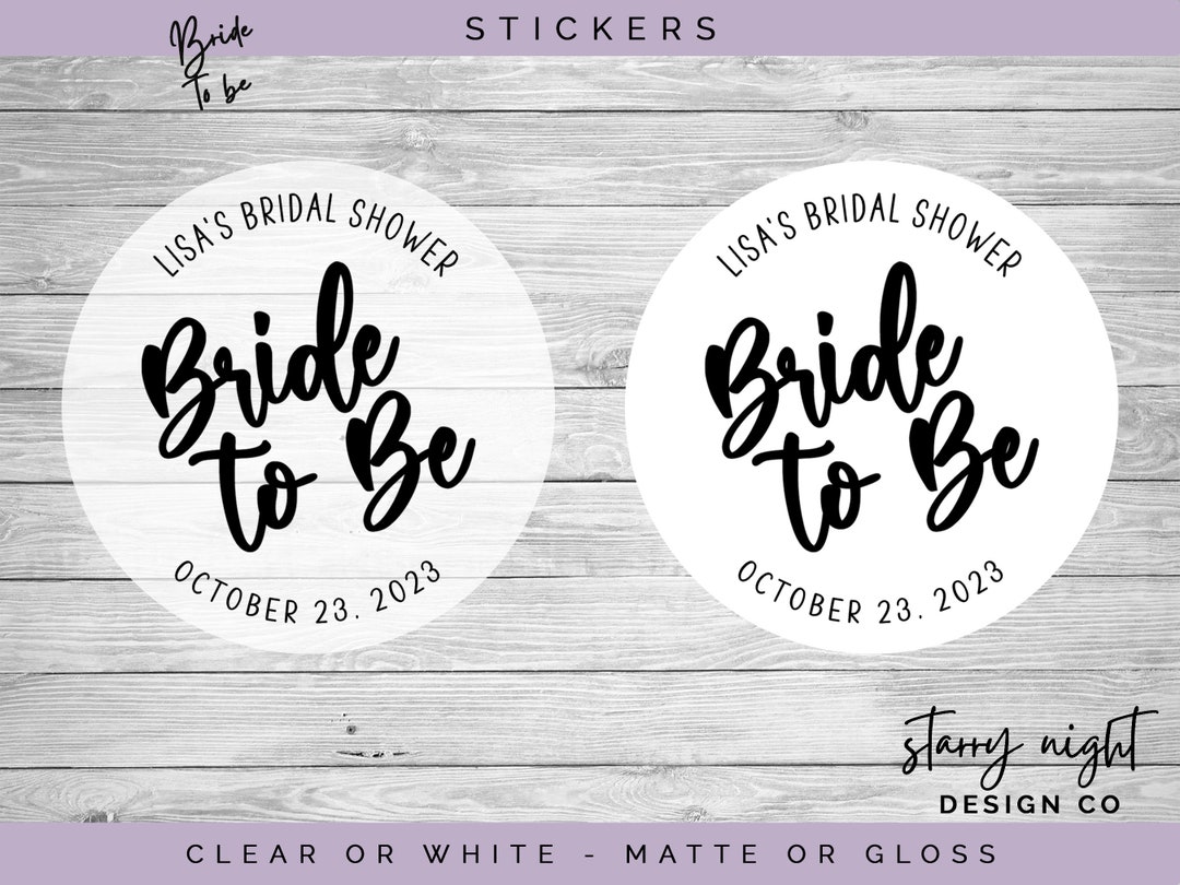 Bride to Be Stickers / Labels for Bridal Showers for - Etsy