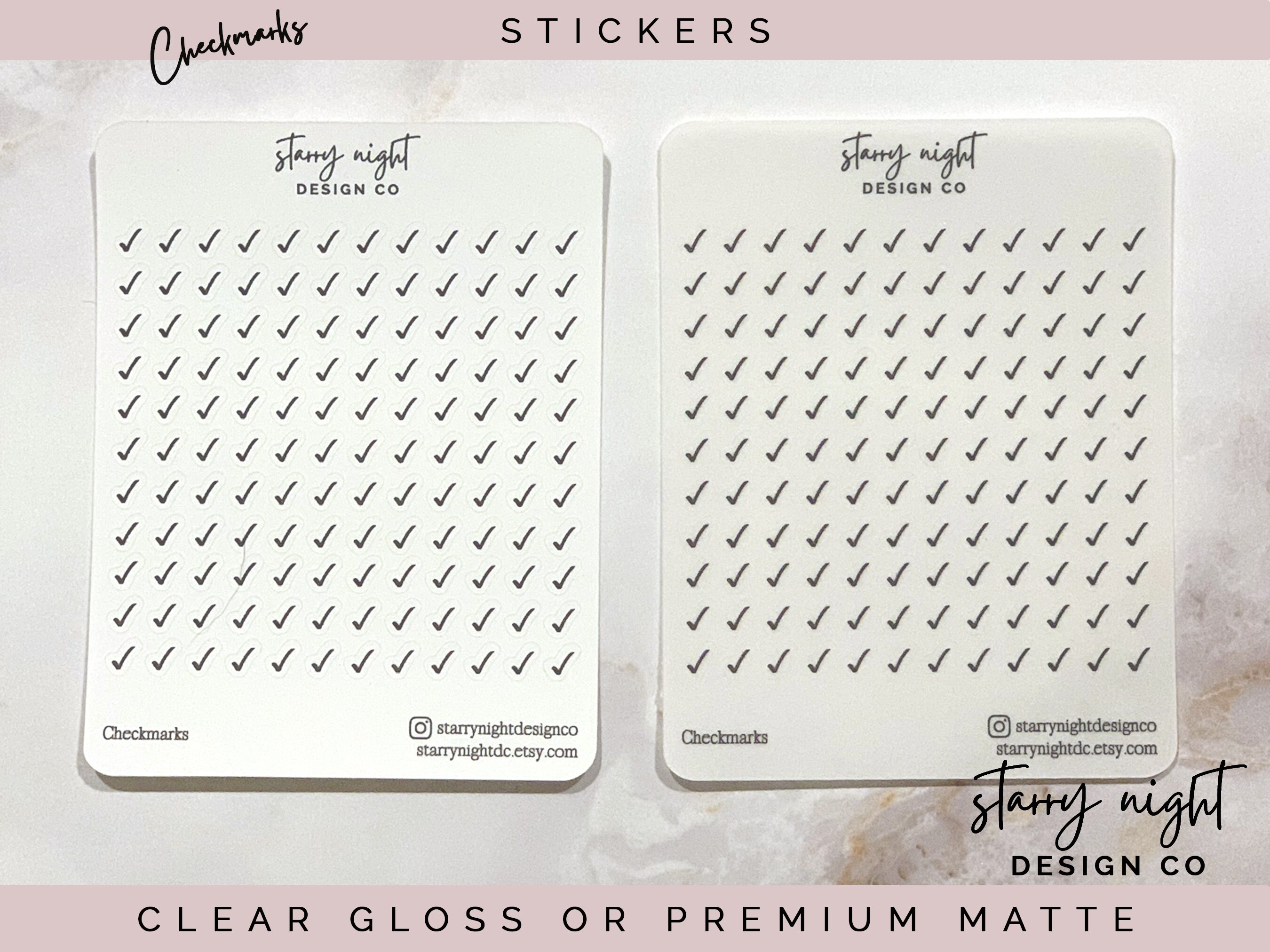 Check Marks Sticker Sheet With or Without Foil for Planners - Etsy