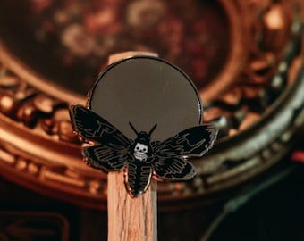 Death's-head Hawkmoth Hard Enamel Pin Hawk Moth Gold Variant Death Moth ...
