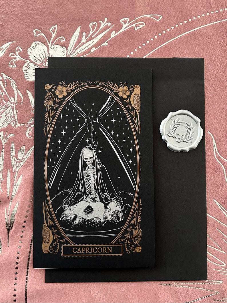 Capricorn - Zodiac Sign Greeting Card - Etsy