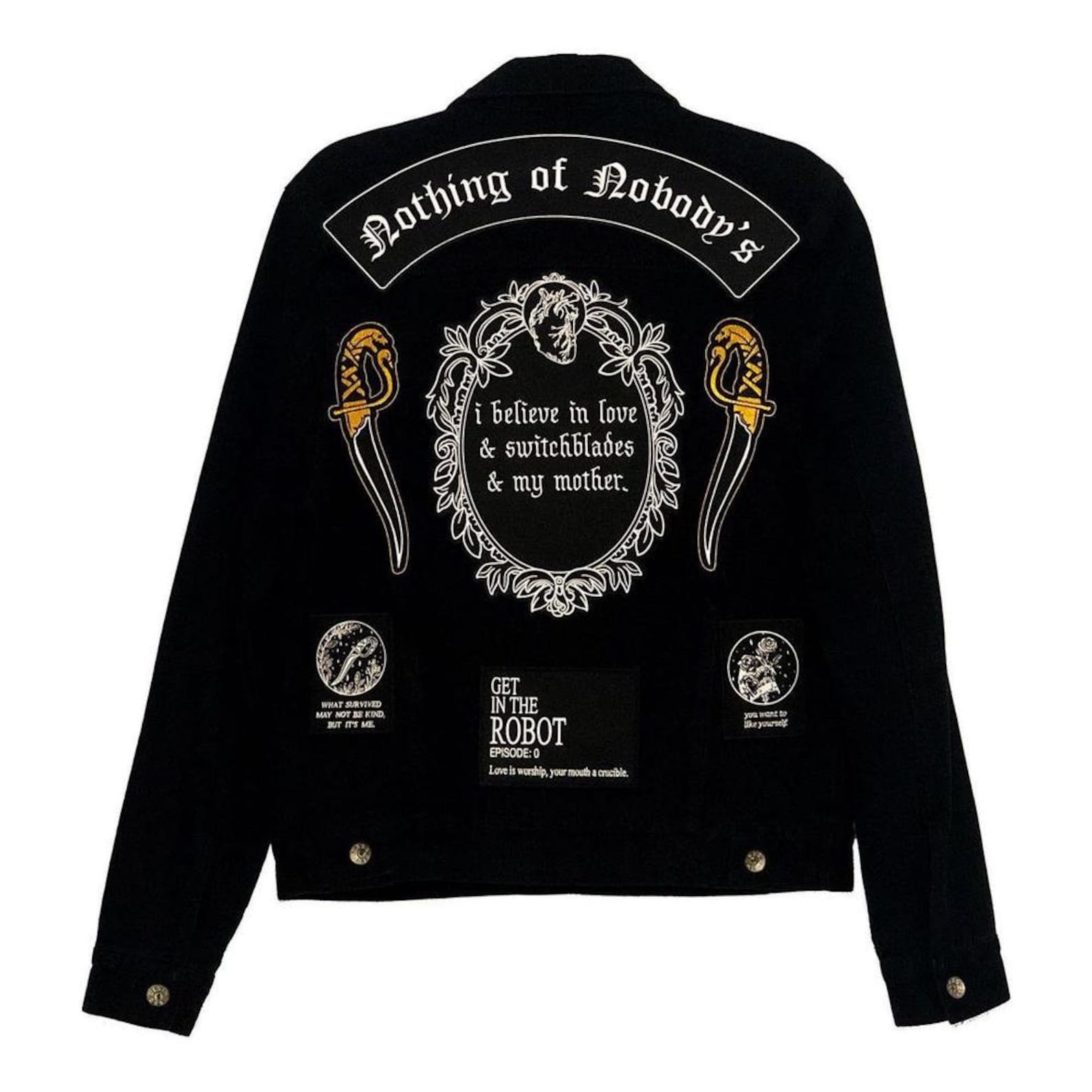 Large Embroidered Back Patch - Etsy