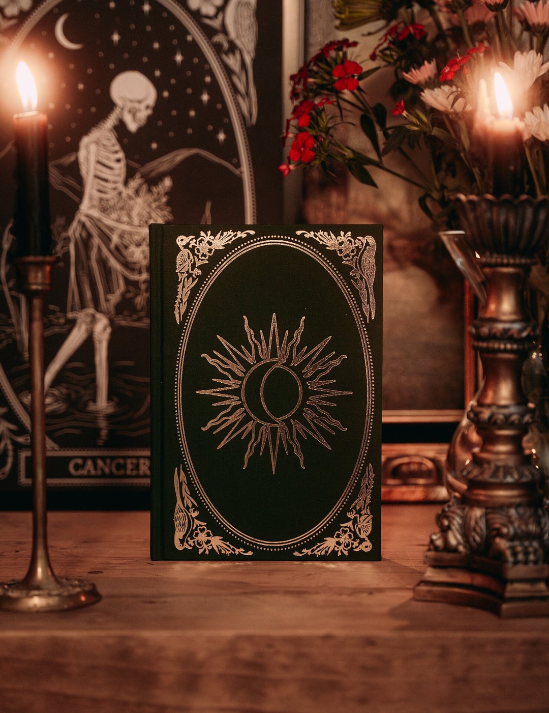 Celestial Emerald Journal: Gold Foil Lined Notebook - Etsy