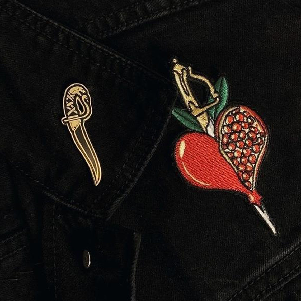 Pomegranate Love - Embroidered Patch - Etsy