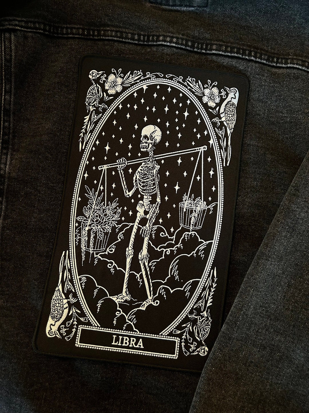 Libra Large Embroidered Back Patch - Etsy