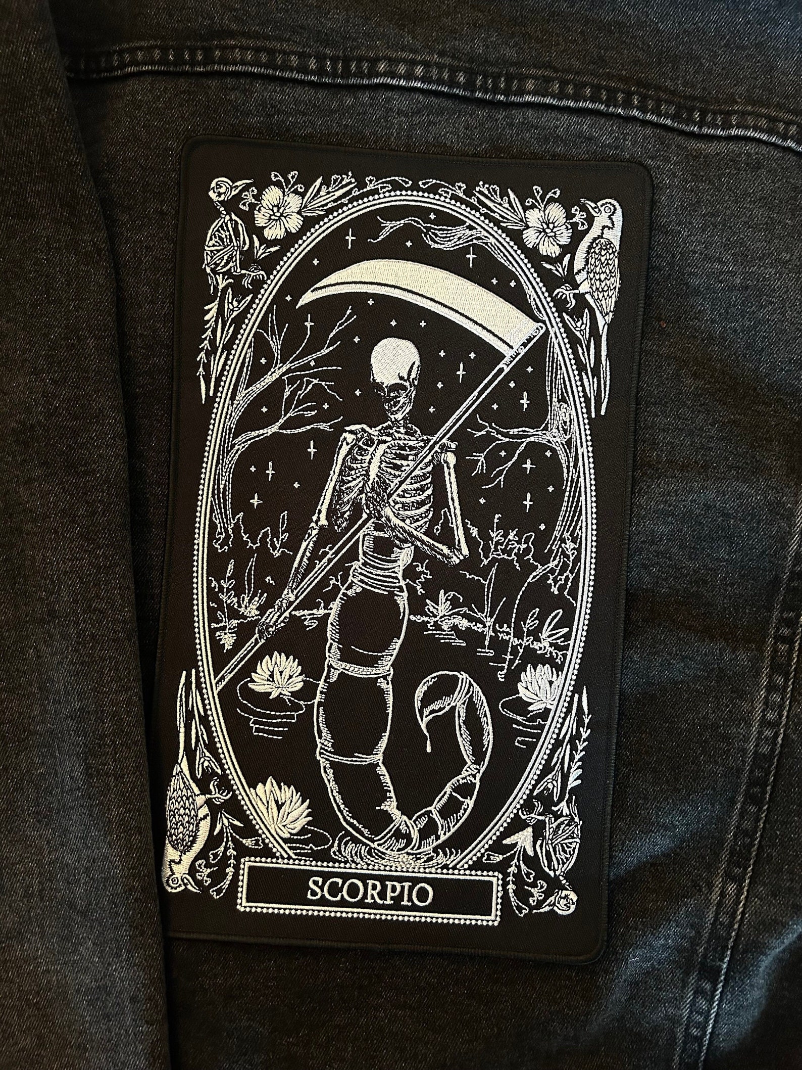 Scorpio Large Embroidered Back Patch - Etsy