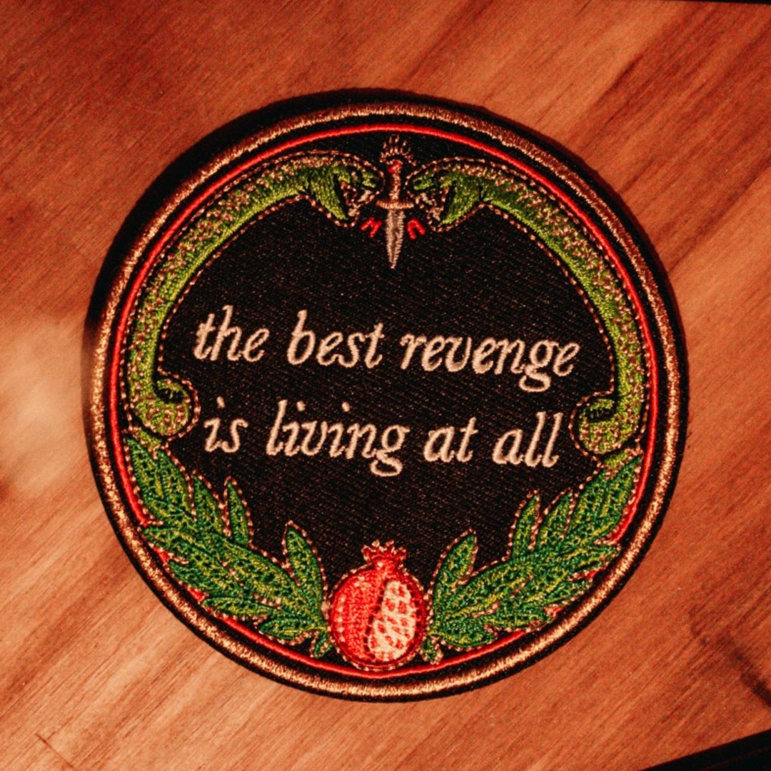 Best Revenge Embroidered Patch – Metallic Gold Thread, Iron-on (3.5"x3 ...