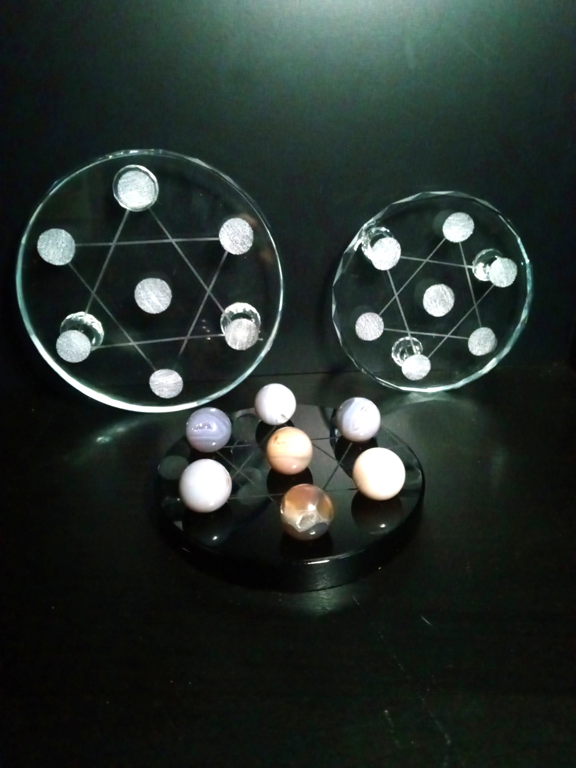 Beautiful Glass Engraved Mini Sphere Stand Obsidian Sphere | Etsy