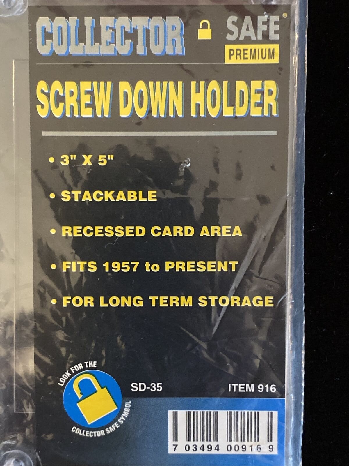 Collector Safe Premium Card Holder Screw Down 3 X 5 Holder. - Etsy