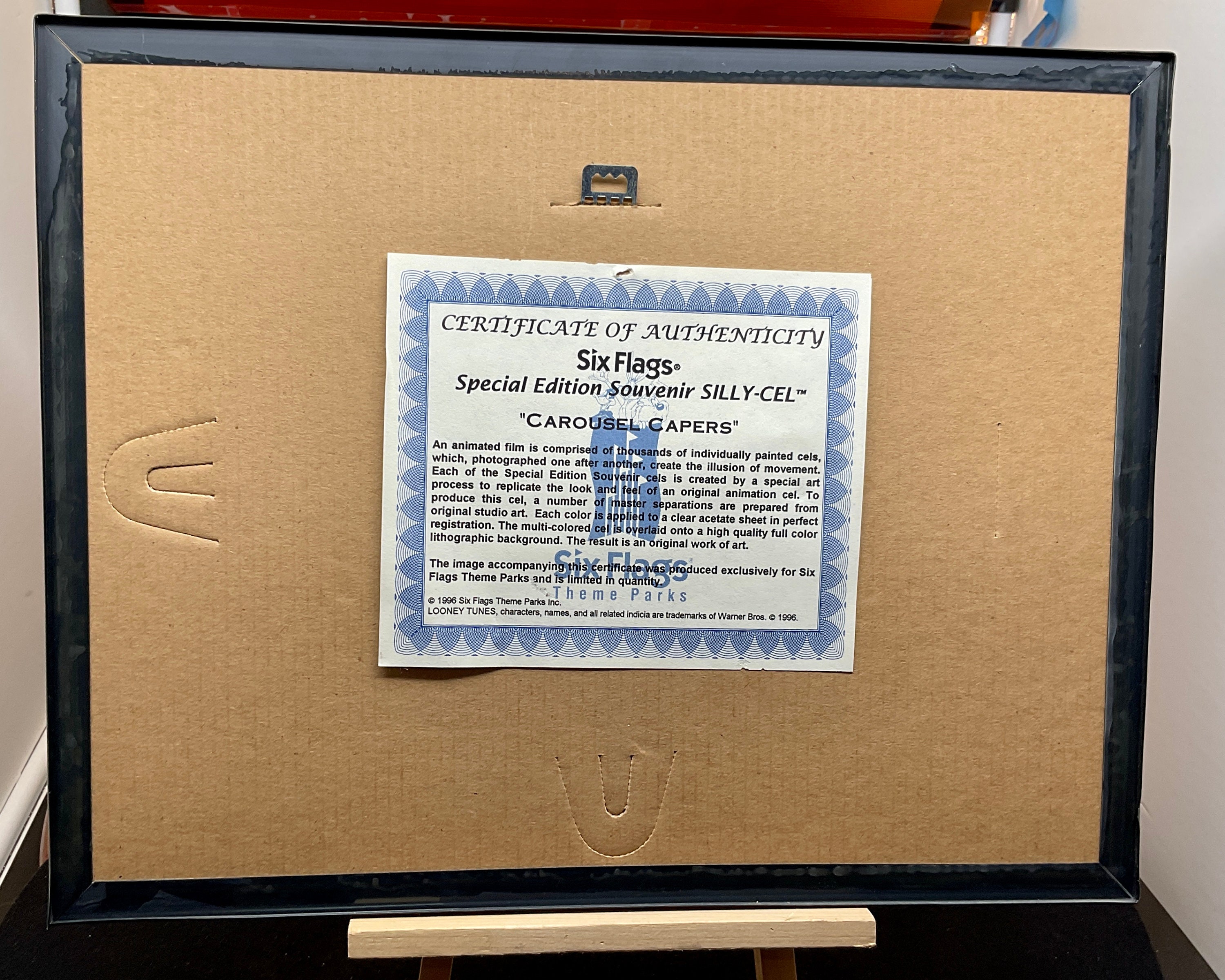 Looney Toons Silly-cel Carousel Capers Framed Six Flags W/coa - Etsy