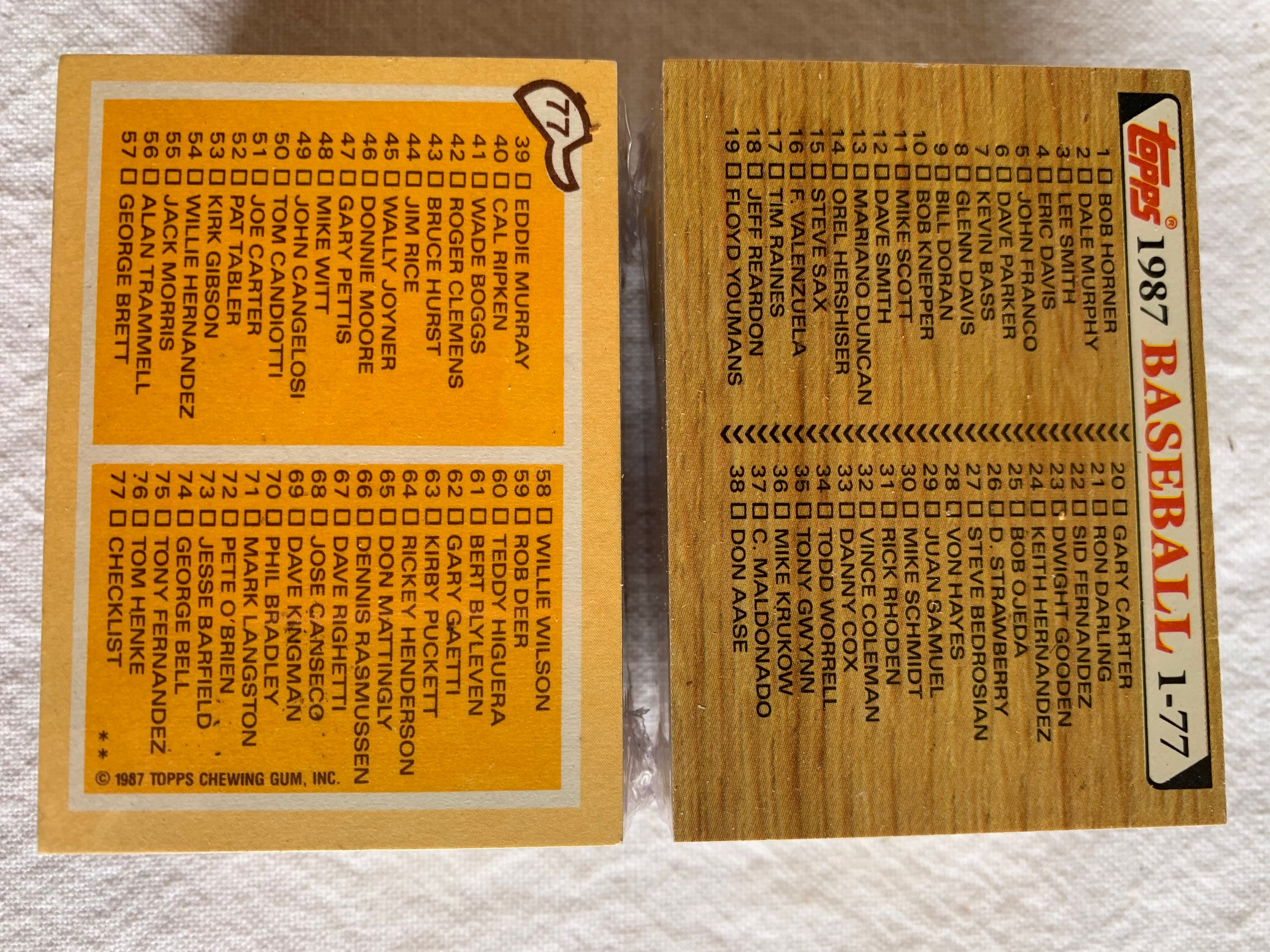 1987 Topps Mini Baseball 77 Cards COMPLETE SET Vintage Hard To - Etsy ...