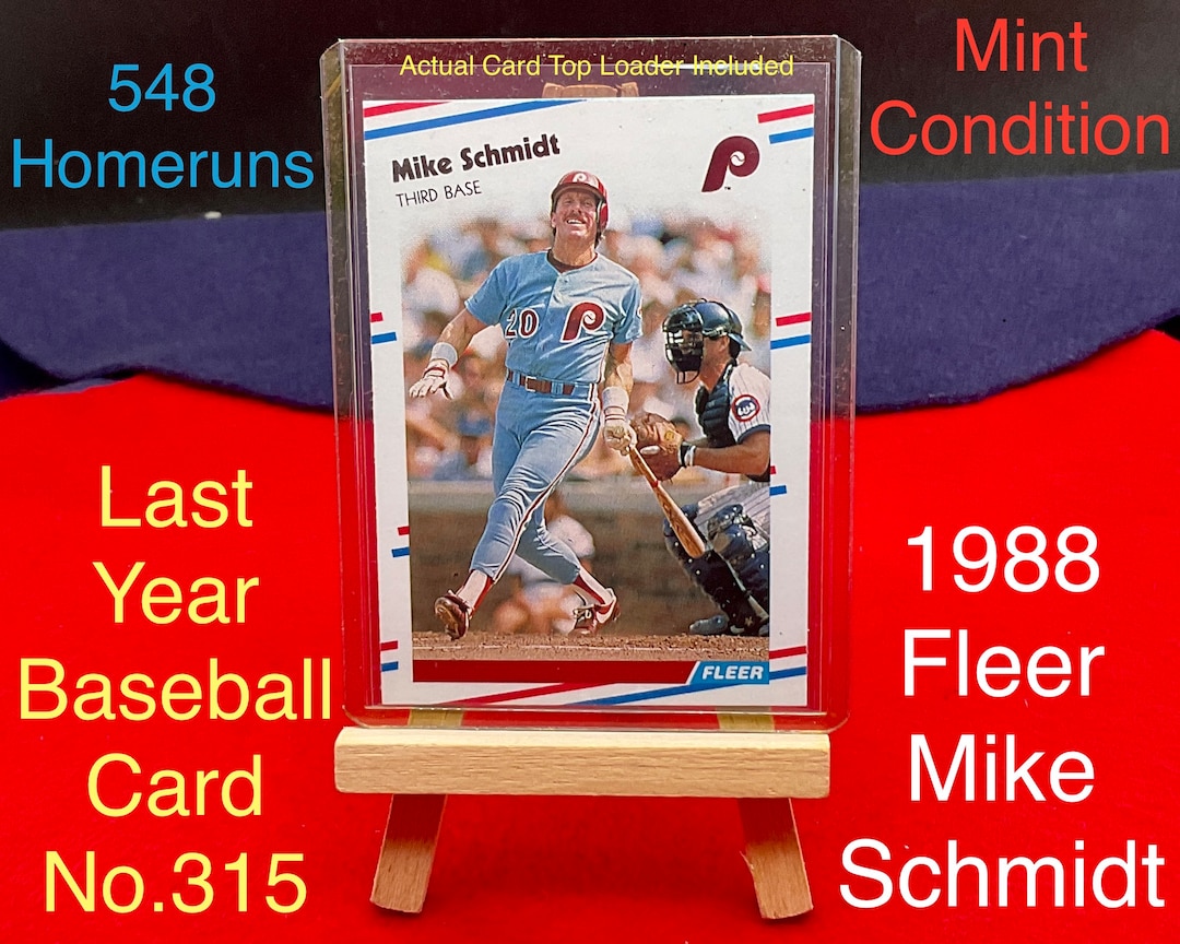 1988 Fleer Mike Schmidt Last Year Baseball Card No. 315 in Mint ...