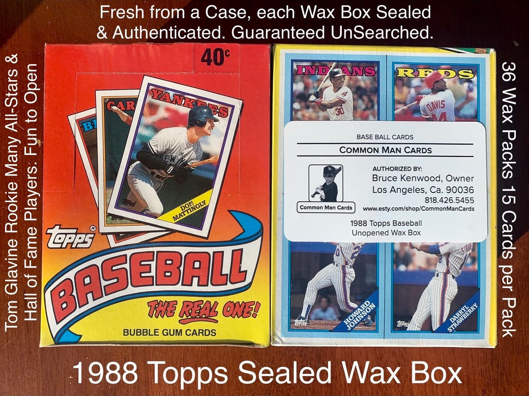 1988 Topps Wax Box Sealed & Authenticated Guarenteed Unsearched or Your ...
