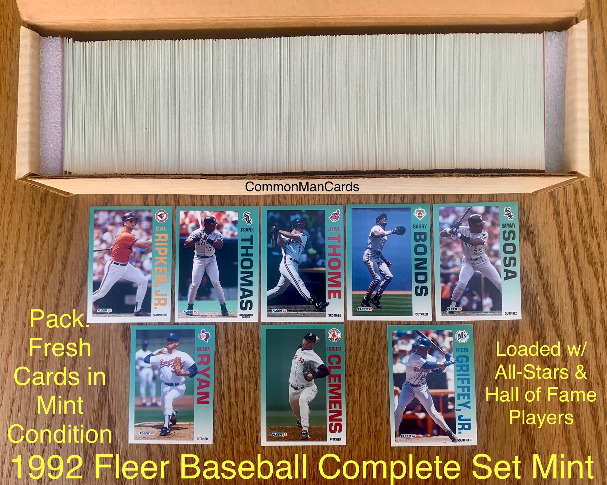 1992 Fleer Baseball Complete 732 Card Set in Nrmt to Gem Mint Condition ...