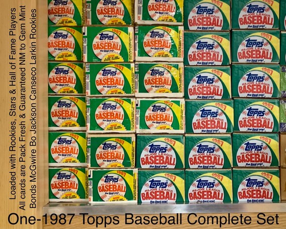 1-1987 Topps Baseball Cards Complete Set Bonds Mcgwire Bo - Etsy