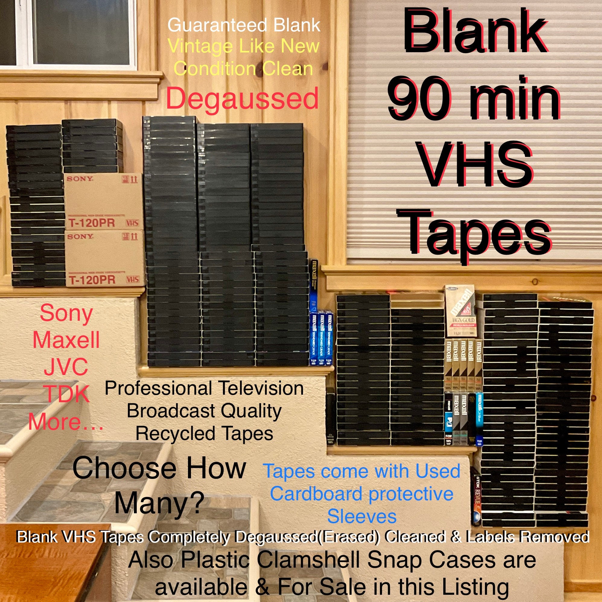 Blank VHS Tapes Choose How Manythese Are High Quality Various Manuf.i ...