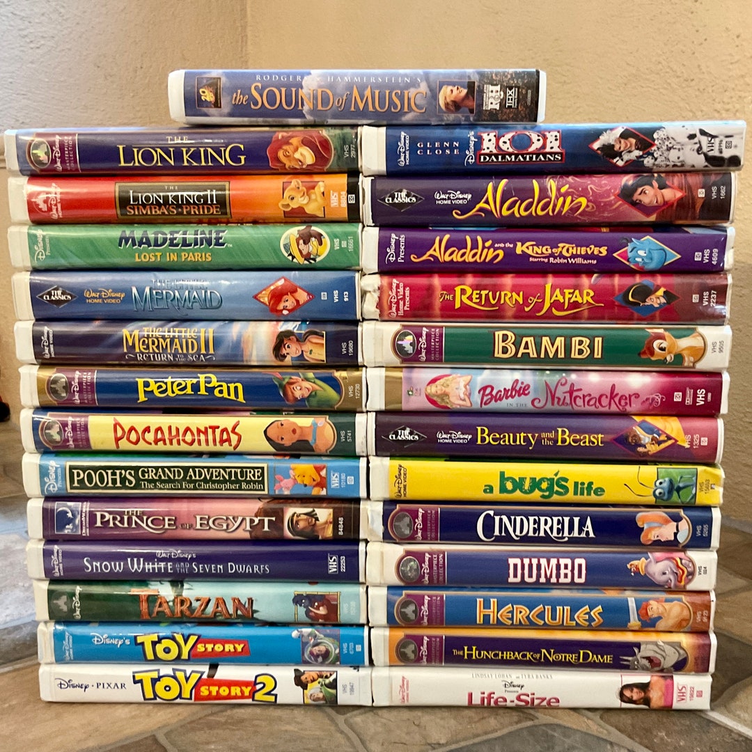 Disney VHS Video Tapes Choose Your Favorite Disney Movie From Menu ...
