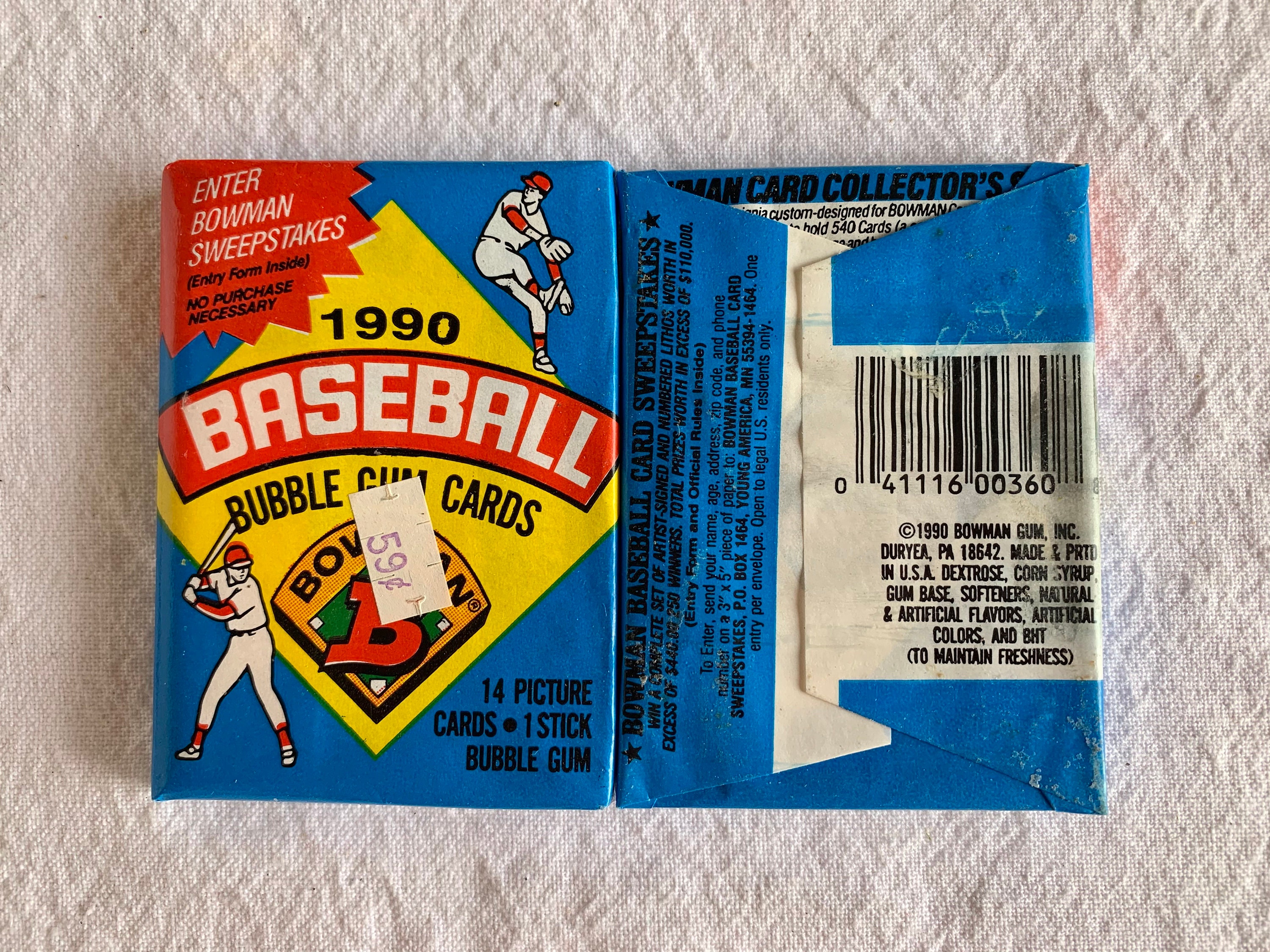 1990 Bowman Baseball Wax Packs 1.25 Per Pack. 528 Card Set 14