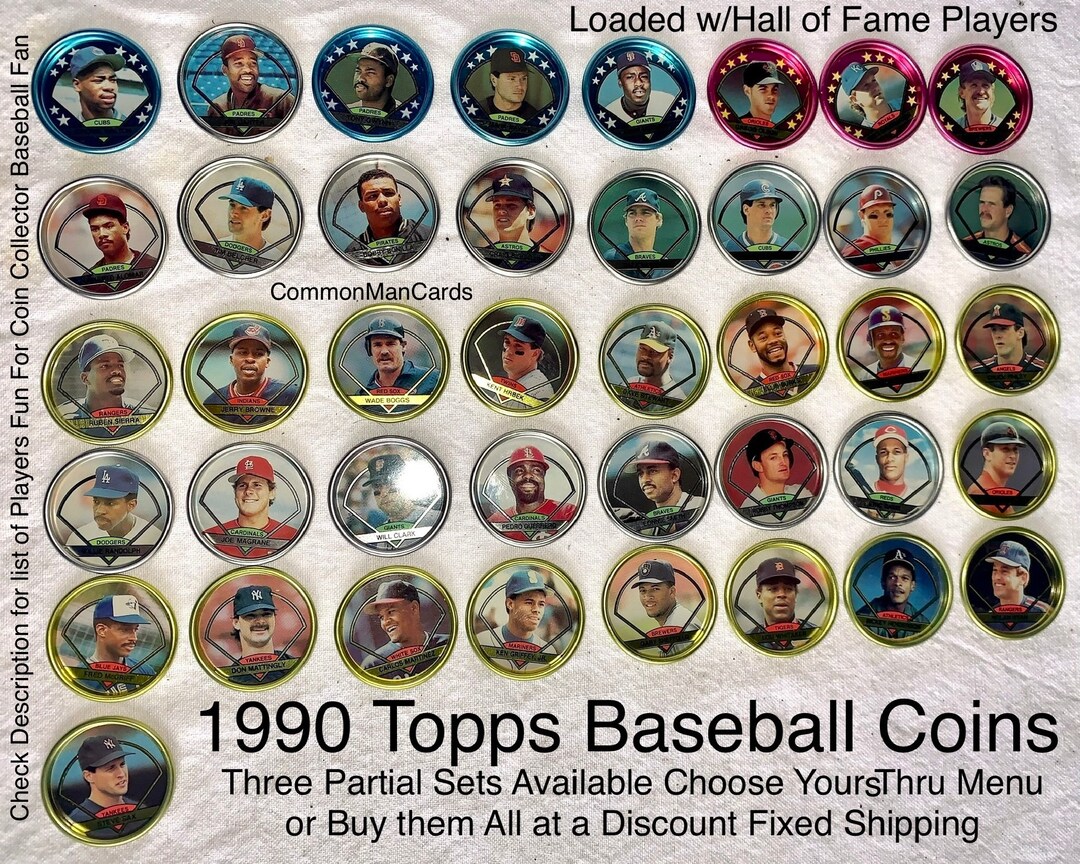 1990 Topps Coins 3Partial SetsAvailable You Choose HOF - Etsy España