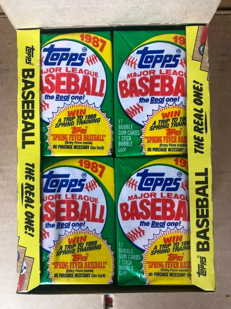 1987 Topps Wax Packs/box Baseball Cards From a Factory | Etsy