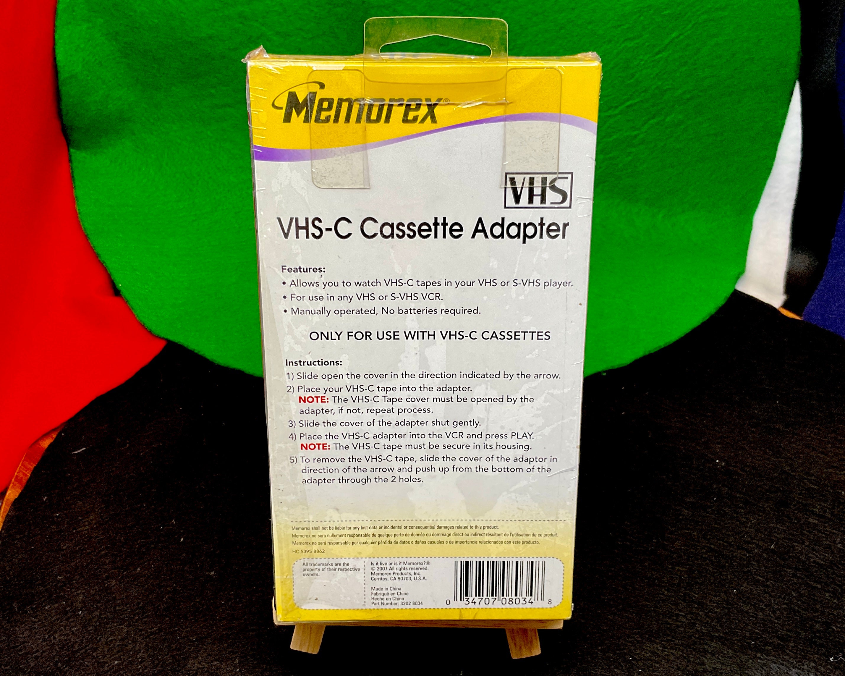 Memorex Vhs C Cassette Tape Adapter Vhs C To Vhs Or S Vhs Vcr Adapter Etsy