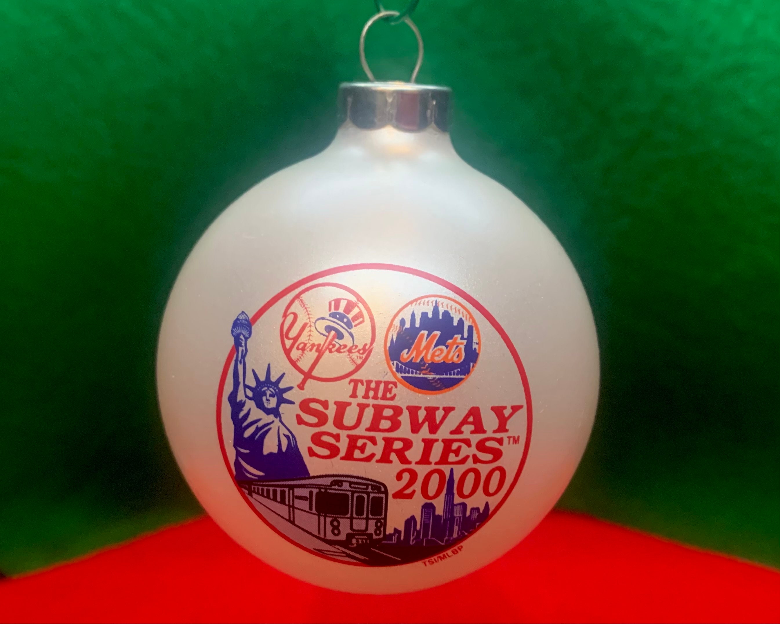 2000 Subway Series World Series Glass Christmas Ornament the Battle ...